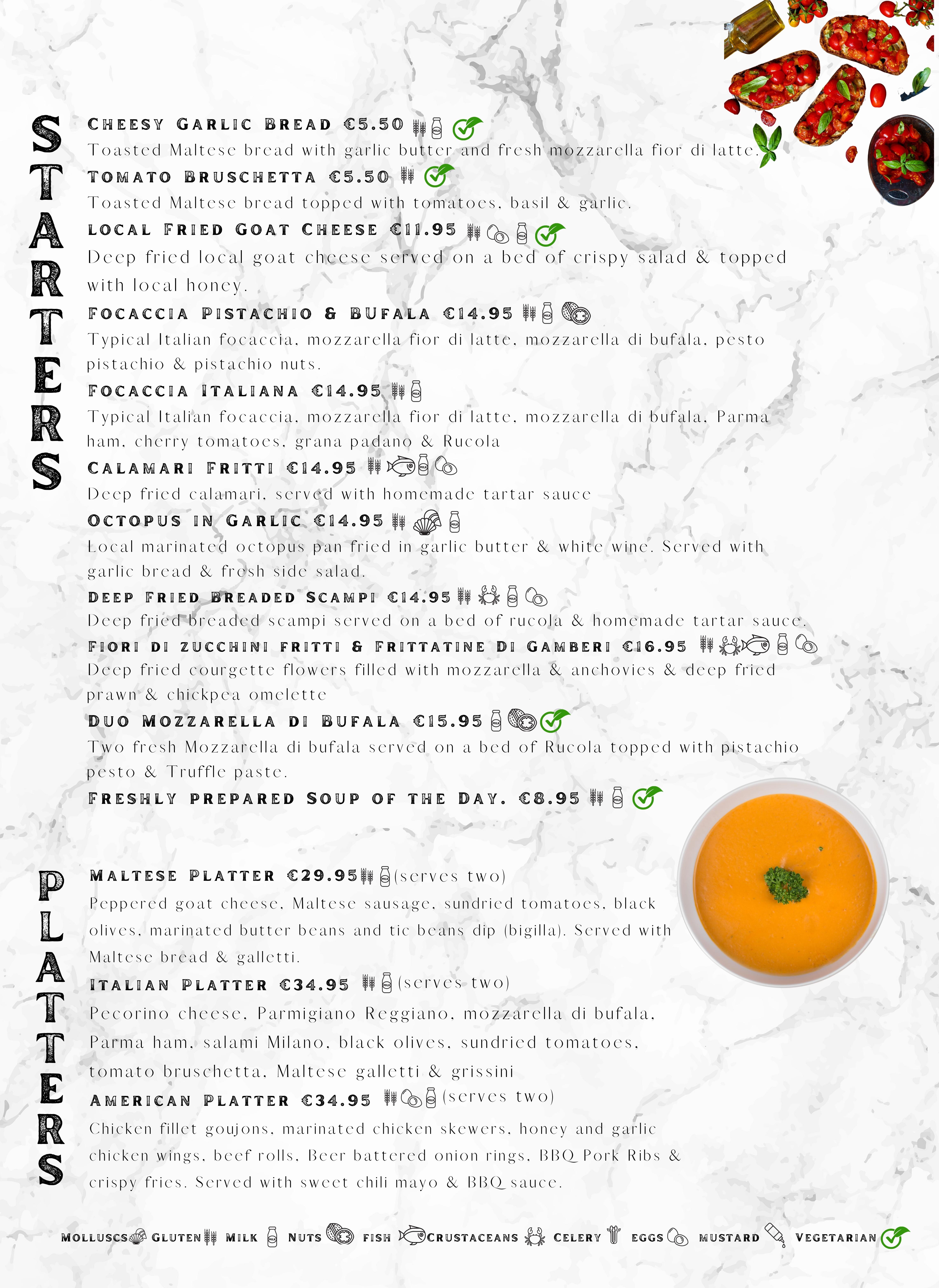 A la Carte Menu | Cargo